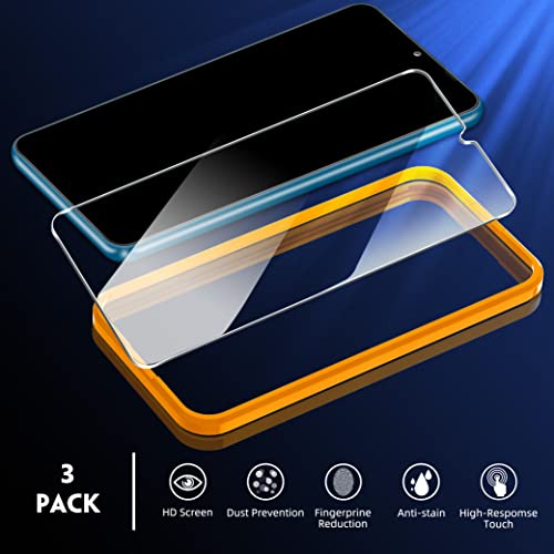Unique Me [3 Pack] Screen Protector for Samsung Galaxy A32 5G / A12 4G Tempered Glass, 9H Hardness [Case Friendly] [Alignment Frame Easy Installation] High Definition Bubble Free