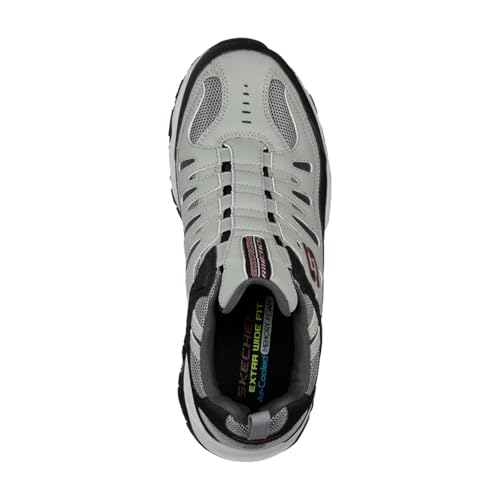 Skechers mens Afterburn M. Fit Wonted Loafer, Gray/Black, 14 US