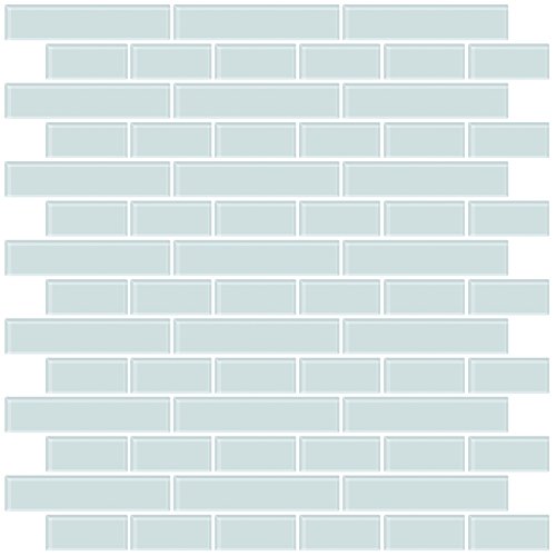 In Home NH2361 Sea Glass Peel & Stick Backsplash Tiles, Blue