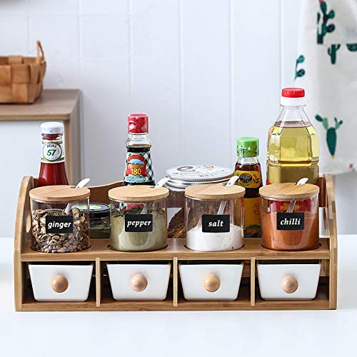 Harapu Chalkboard Labels Stickers for Food Jars, Spice, Glass, Cups, Bottles, Containers and Canisters, Decorative Reusable Waterproof Blackboard Labels - 4 Sheet (32 Pcs)