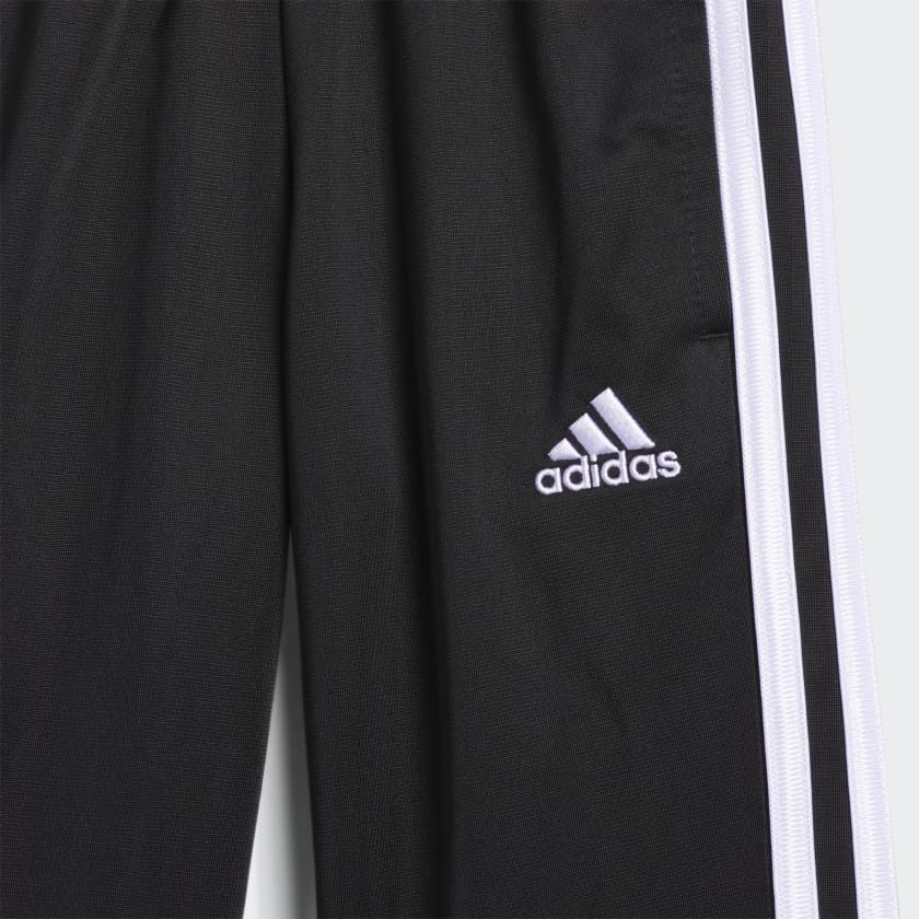 adidas Boys' Active Sports Athletic Tricot Jogger Pant, Iconic Adi Black, 7