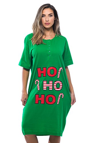 4361-103-2X Just Love Short Sleeve Nightgown / Sleep Dress for Women / Sleepwear,Green - Ho Ho Ho