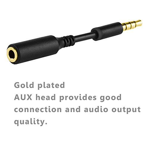 Accessonico 2 Pack Headphone Jack Adapter Android Phone Ultra Slim Audio Extender Replacement for Life Proof 3.5 mm Short Extension Cable AUX Skinny Dongle Compatible with Lifeproof