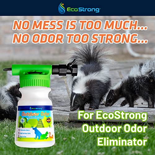 Eco Strong Outdoor Odor Eliminator | Outside Dog Urine Enzyme Cleaner β Powerful Pet, Cat, Animal Scent Deodorizer | Professional Strength for Yard, Turf, Kennels, Patios, Decks (Gallon with Sprayer)