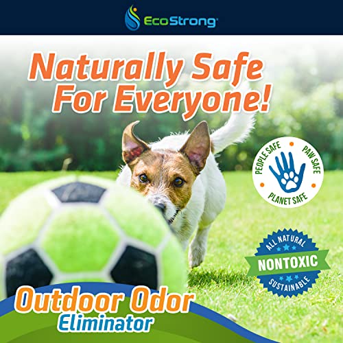Eco Strong Outdoor Odor Eliminator | Outside Dog Urine Enzyme Cleaner β Powerful Pet, Cat, Animal Scent Deodorizer | Professional Strength for Yard, Turf, Kennels, Patios, Decks (Gallon with Sprayer)