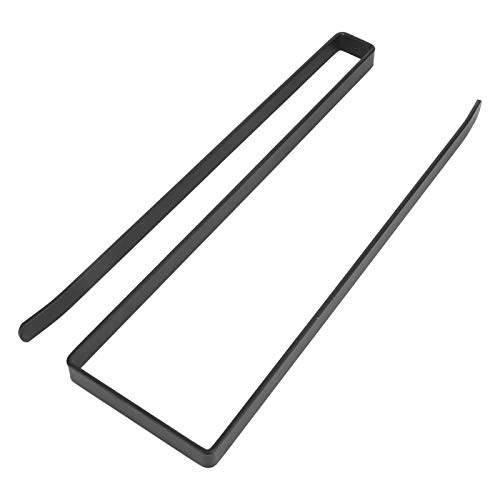 Paper Towel Holder, Black Steel Roll Paper Holder Hanger Storage Organizer for Kitchen Cabinet Paper Towel Rack