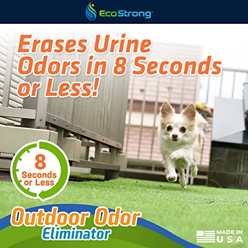 Eco Strong Outdoor Odor Eliminator | Outside Dog Urine Enzyme Cleaner β Powerful Pet, Cat, Animal Scent Deodorizer | Professional Strength for Yard, Turf, Kennels, Patios, Decks (Gallon with Sprayer)