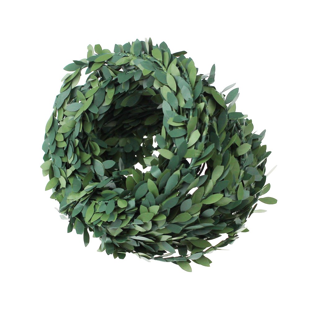LJY 32.8 Yards Artificial Ivy Garland Foliage Green Leaves Fake Vine for Wedding Party Ceremony DIY Headbands