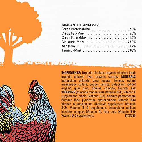 Purina Beyond Organic Wet Cat Food Pate, Organic Chicken & Carrot Adult Recipe - (12) 3 oz. Cans