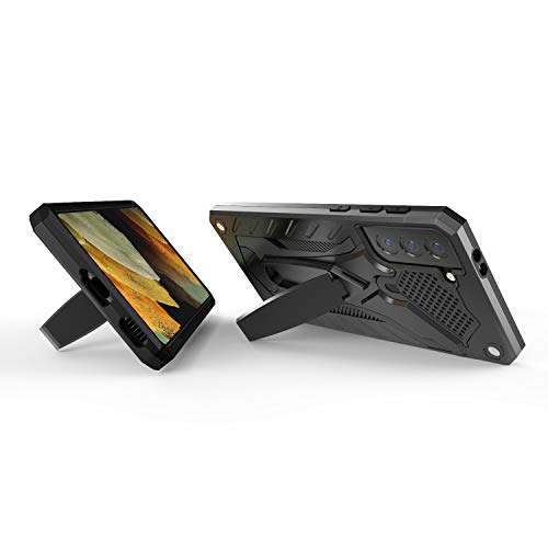 Kitoo Designed for Samsung Galaxy S21 Plus Case with Kickstand 5G, Military Grade 12ft. Drop Tested - Black