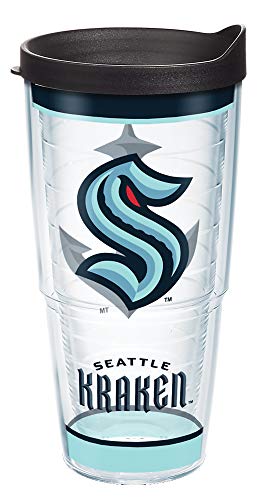 Tervis Made in USA Double Walled NHL Seattle Kraken Insulated Tumbler Cup Keeps Drinks Cold & Hot, 24oz, Tradition