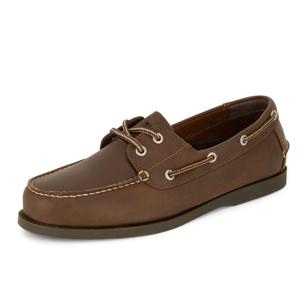 Dockers Men’s Vargas Leather Handsewn Boat Shoe,Rust, 10.0 W US