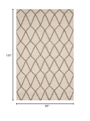 EORC Gray Handmade Wool Xavier Rug Elegant Area Rug for Adding Modern Sophistication and Comfort to Your Living Room, Bedroom, or Office Décor