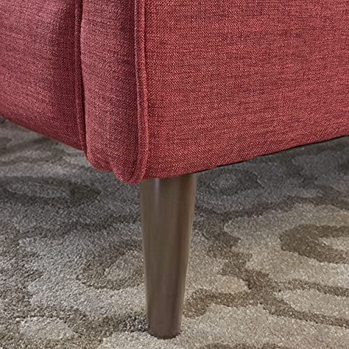 Christopher Knight Home GDFStudio Mason Mid-Century Modern Tuft Back Recliner (Qty of 1, Fabric/Red).