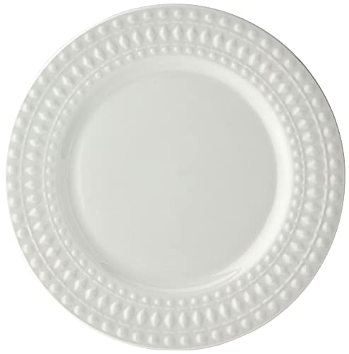 Elle Décor Amelie Round Dinnerware Set – 16-Piece Porcelain Dinner Set w/ 4 Dinner Plate, 4 Salad Plates, 4 Bowls & 4 Mugs – Unique Gift Idea Any Special Occasion or Birthday