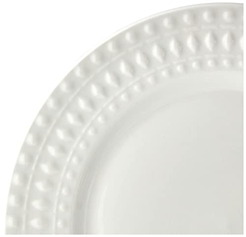 Elle Décor Amelie Round Dinnerware Set – 16-Piece Porcelain Dinner Set w/ 4 Dinner Plate, 4 Salad Plates, 4 Bowls & 4 Mugs – Unique Gift Idea Any Special Occasion or Birthday