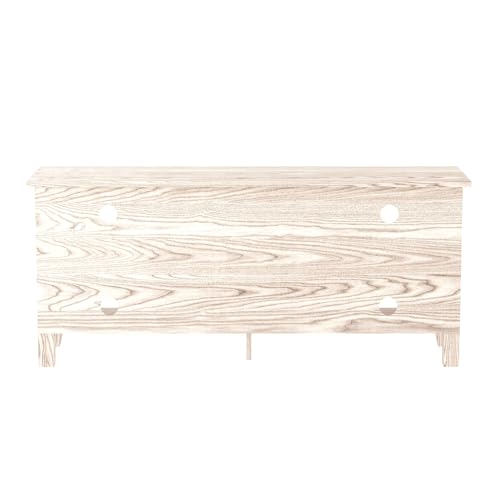 Walker Edison Wren Classic White Wash TV Console for 65 + Inch Television Fireplace Entertainment Center, 58 Inch