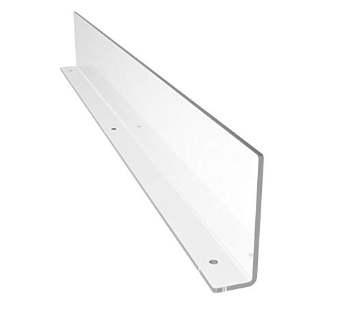 FixtureDisplays® 22 X 3" Clear Floating Shelf Wall Mount Shelf Lip Stopper Shelf Guard Divider Plexiglass Edge Protection 10084-12PK-NF