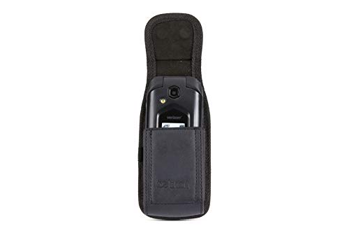 BELTRON Vertical Leather Pouch for DuraXE Epic E4830, DuraXV Extreme E4810, DuraXE E4710, DuraXV LTE E4610, Sonim XP3, XP3plus Features: Heavy Duty Belt Loop, Metal Belt Clip & Dual Magnet Closure
