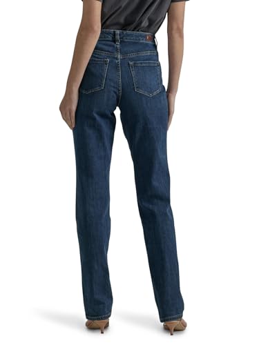 LEE Women’s Instantly Slims Classic Relaxed Fit Monroe Straight Leg Jean, 14, Ellis