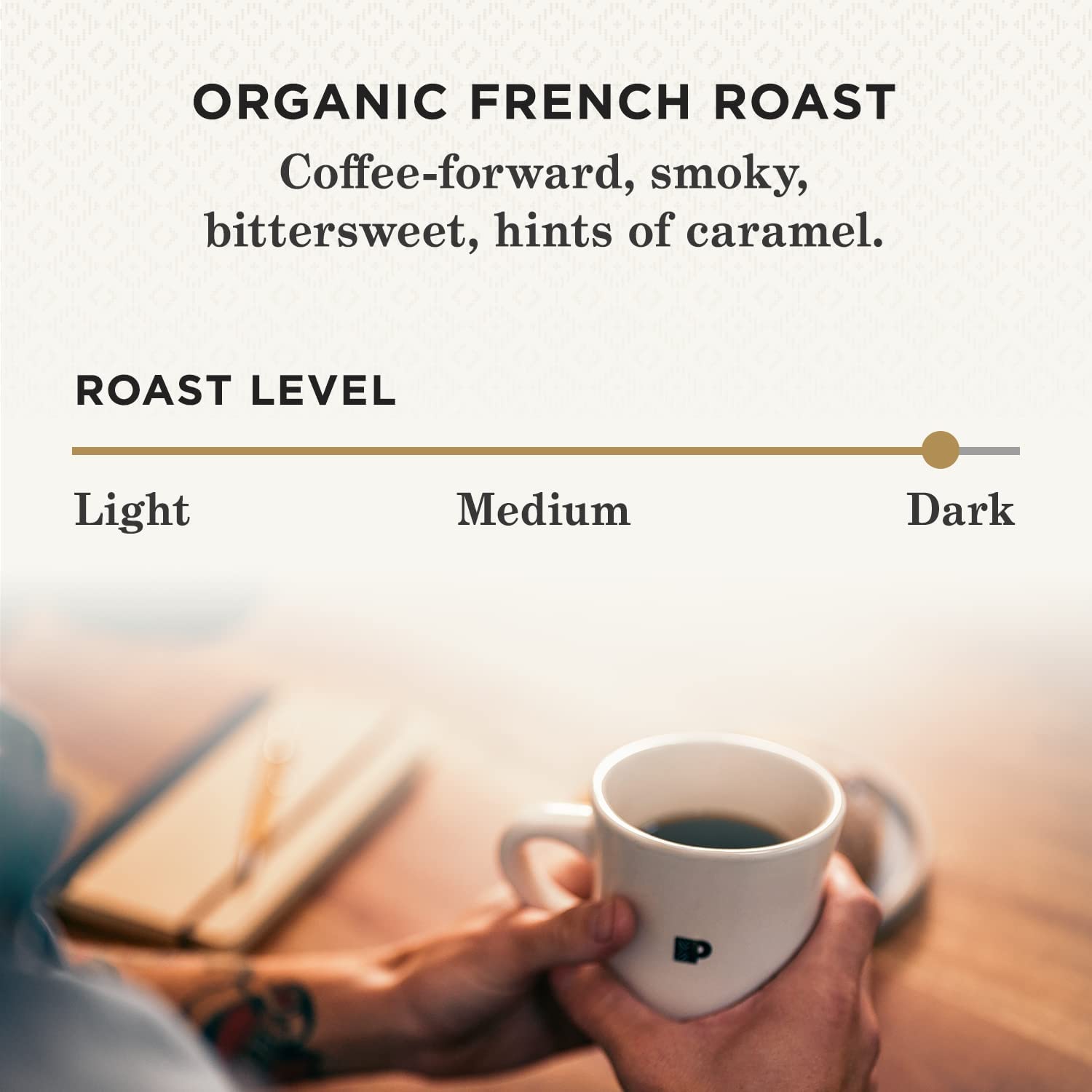 Peet's Coffee, USDA Organic Dark Roast Ground Coffee - French Roast 10.5 Ounce Bag
