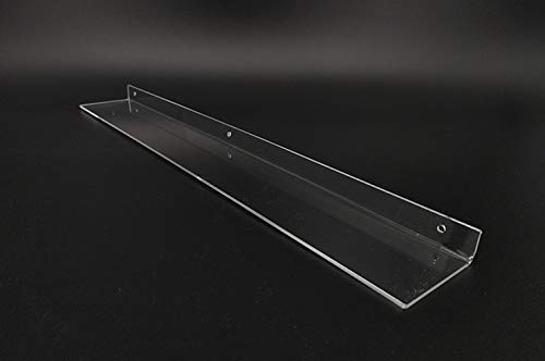 FixtureDisplays® 22 X 3" Clear Floating Shelf Wall Mount Shelf Lip Stopper Shelf Guard Divider Plexiglass Edge Protection 10084-12PK-NF