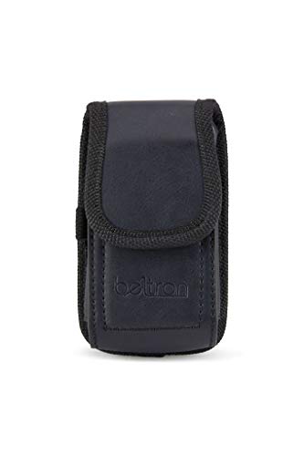 BELTRON Vertical Leather Pouch for DuraXE Epic E4830, DuraXV Extreme E4810, DuraXE E4710, DuraXV LTE E4610, Sonim XP3, XP3plus Features: Heavy Duty Belt Loop, Metal Belt Clip & Dual Magnet Closure