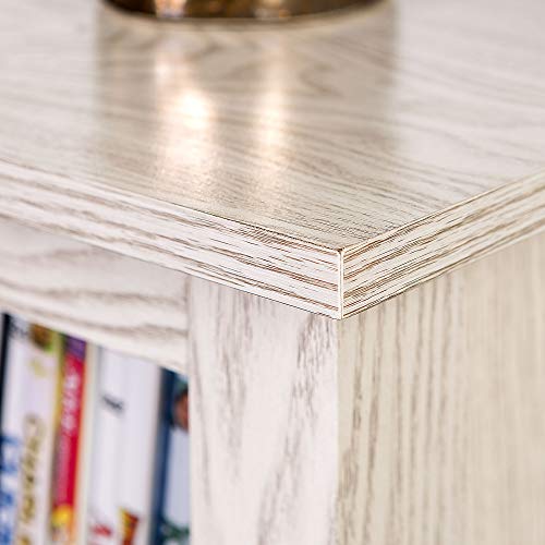 Walker Edison Wren Classic White Wash TV Console for 65 + Inch Television Fireplace Entertainment Center, 58 Inch