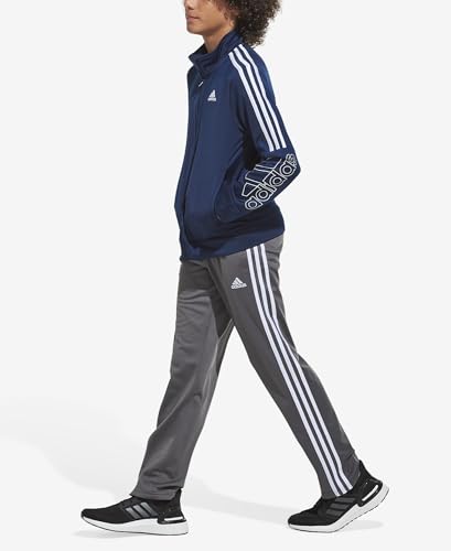 adidas Boys' Active Sports Athletic Tricot Jogger Pant, Iconic Grey Five, Small (8/10)