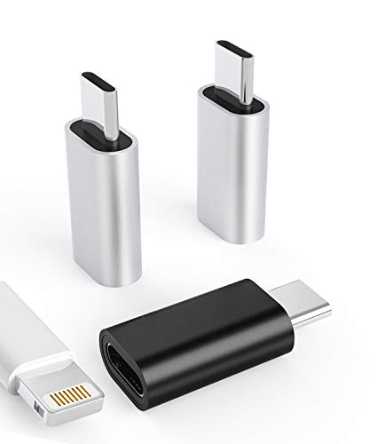 3Pack Lightning Female to USB-C Male Adapter,Type Charging for Samsung Galaxy S20 Ultra Z Flip Note S10 S9 Plus Google Pixel 5XL Compatible with Cable Converter Connector Charger LG Ipad Pro Air4 2020