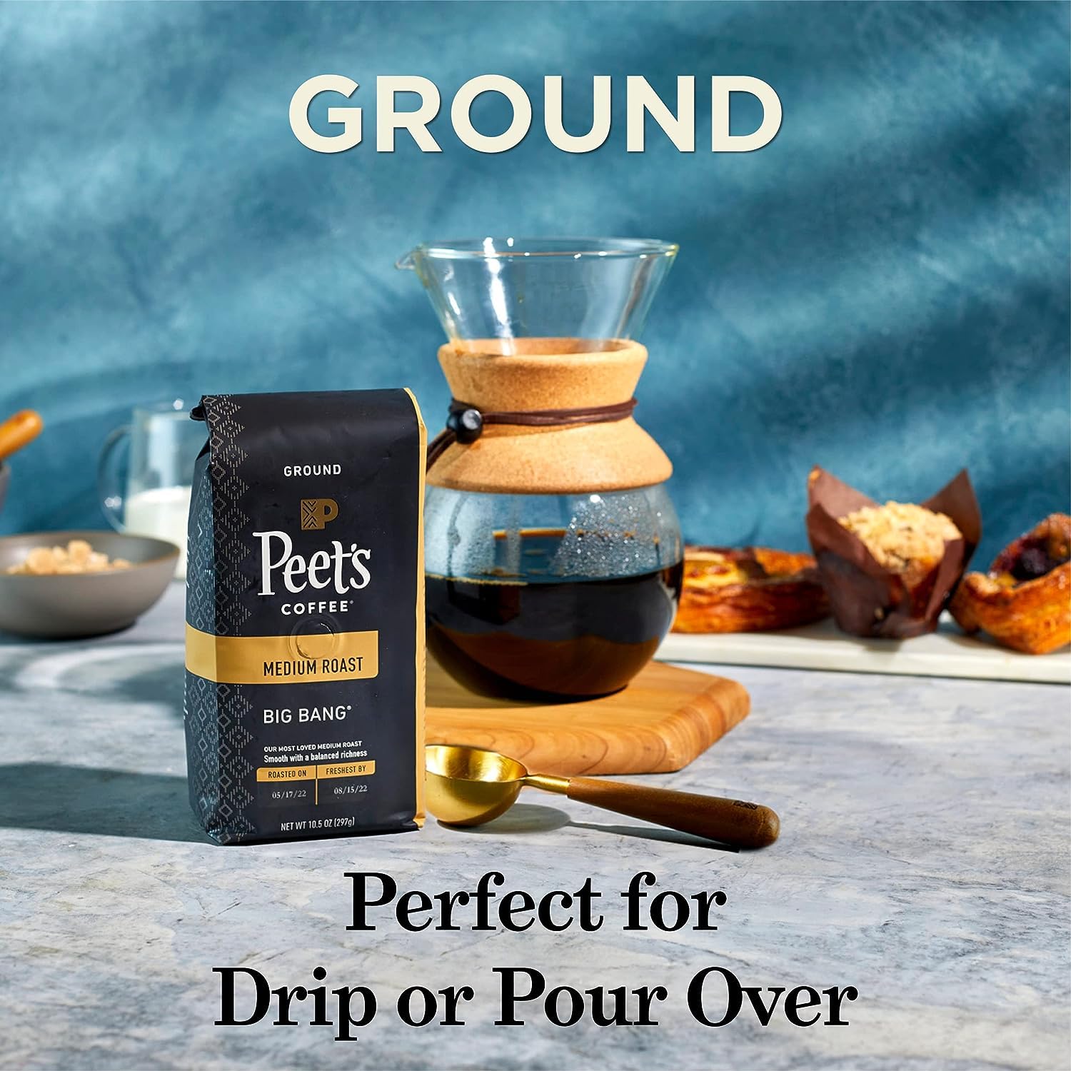 Peet's Coffee, USDA Organic Dark Roast Ground Coffee - French Roast 10.5 Ounce Bag