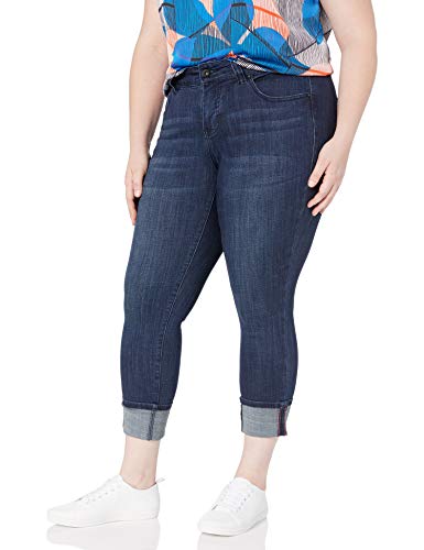 Jag Jeans Women's Plus Size Maddie Skinny Cuffed Jean, Night Breeze, 14W