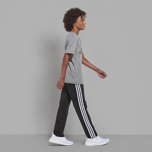 adidas Boys' Active Sports Athletic Tricot Jogger Pant, Iconic Adi Black, Large (14/16)