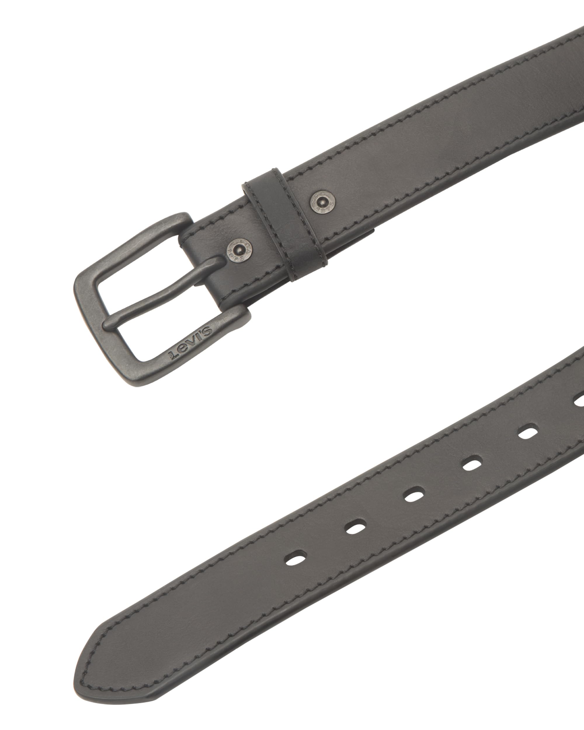 Levi's Men's Casual Leather Belt, Matte Black, X-Large (42-44)