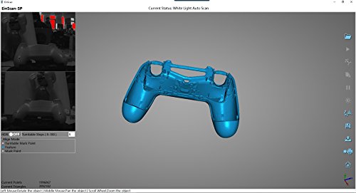 2022 EinScan SP Desktop 3D Scanner 0.05mm Accuracy 0.17mm Resolution 4s Scan Speed Fixed/Auto Dual Mode with Solid Edge CAD Software, V1