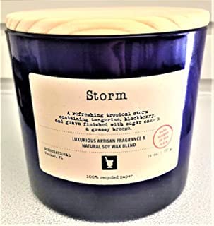 Scentsational Storm No. 6 Scented Jumbo Natural Soy Jar Candle | 26oz, 3-Wick