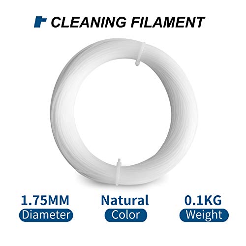 NOVAMAKER 3D Printer Cleaning Filament 1.75mm,100g (0.22lbs),Dimensional Accuracy +/- 0.05mm,Natural Color,Fit Most FDM Printer