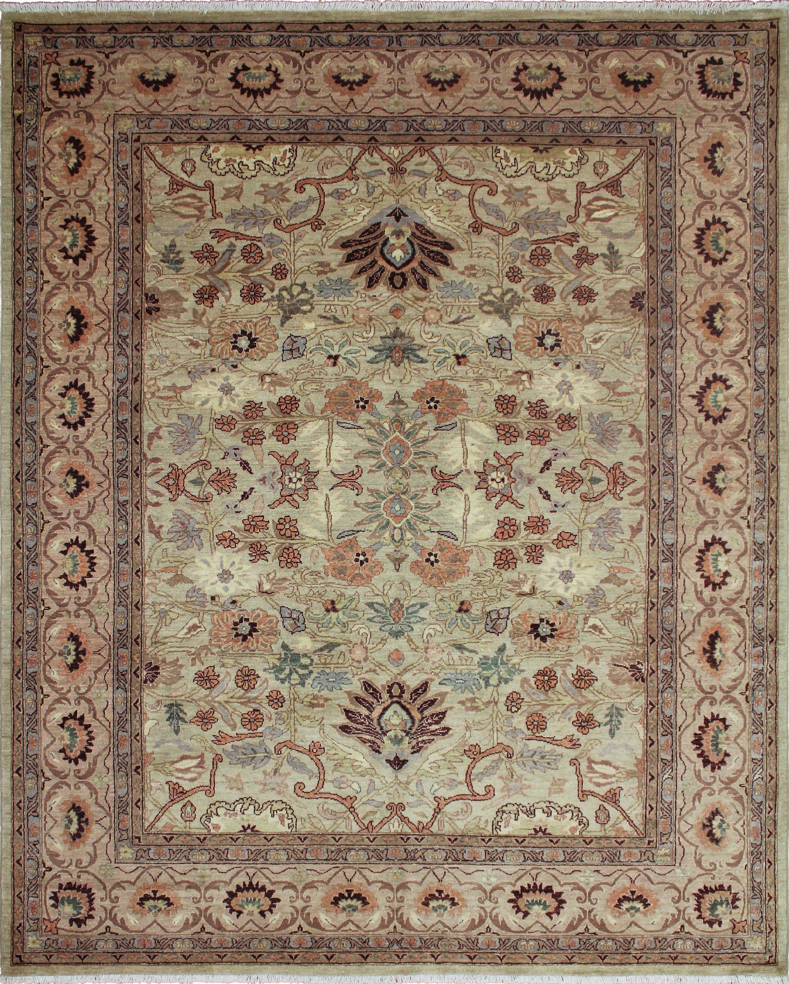 Noori Rug Hand Knotted Area Rug 8'1" x 10'1" Gray