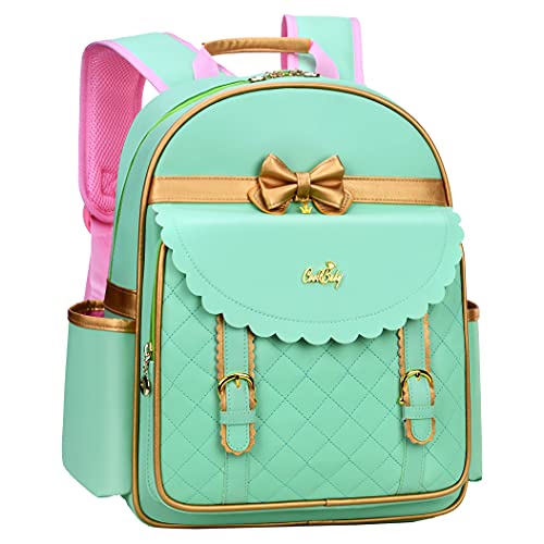 Children Princess Waterproof PU Backpack for Elementary School Girls