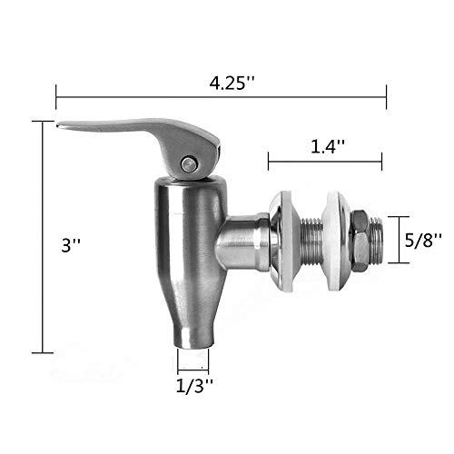 VitaLifePower Stainless Steel Spigot For Beverage Dispenser Carafe, Beverage Dispenser Replacement SpigotFor Home Parties, Sun Tea, Water or Kombucha