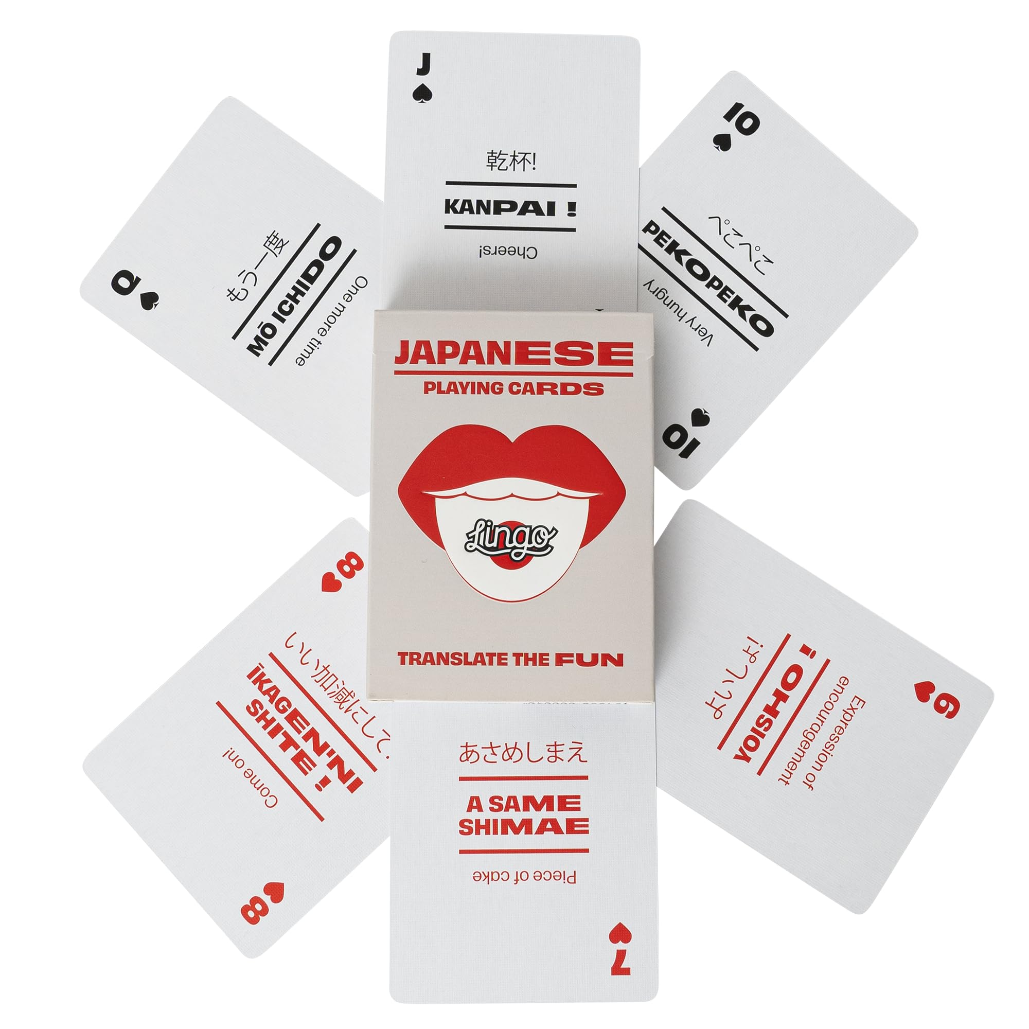 Lingo Japanese Playing Cards | Travel Flashcards | Learn Japanese Vocabulary in A Fun & Easy Way | 52 Essential Translations