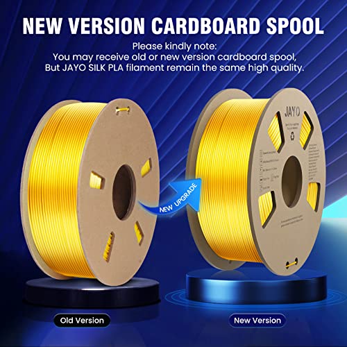 Silk Black PLA 3D Printer Filament 1.75mm, JAYO Silk PLA 0.65kg Spool 3D Printing Material, Silky Shiny Surface, Neatly Wound Filament, Fits for Most FDM 3D Printers, Black 650g