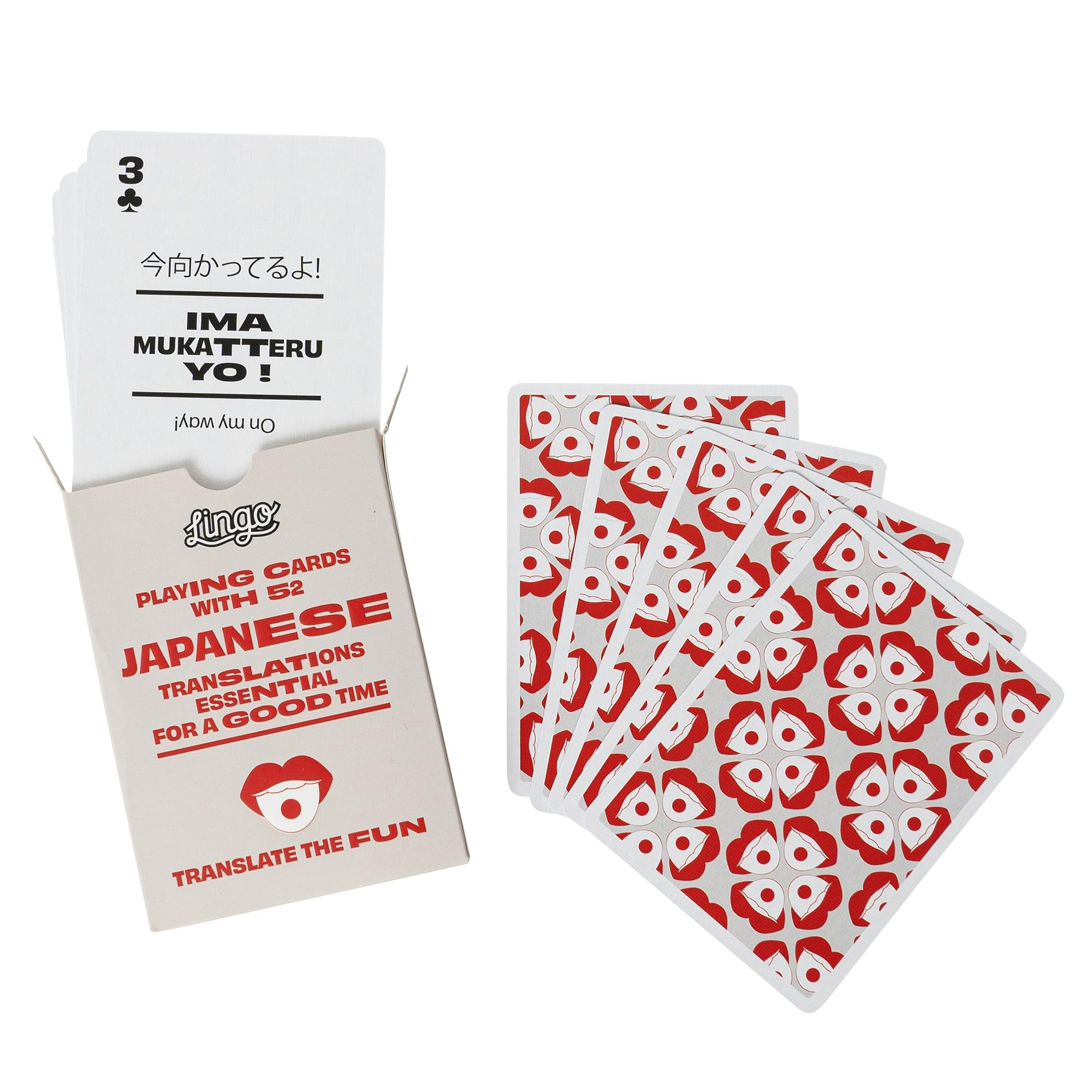Lingo Japanese Playing Cards | Travel Flashcards | Learn Japanese Vocabulary in A Fun & Easy Way | 52 Essential Translations