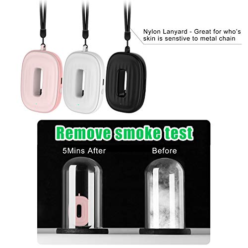 WOOLALA Nylon Lanyard Mini Necklace Ions Generator Wearable Necklace USB Rechargeable for Office/Travel/Crowded Place