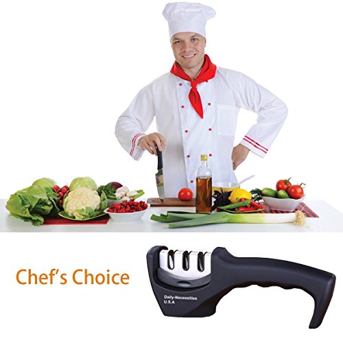 Best Knife Sharpener Machine With Handle, Kitchen Knife Sharpner Set Steel Diamond, Ceramic Sharpeners Kit Tool For Handheld Portable Pocket Knifes, Professional Kitchen Sharpening System!