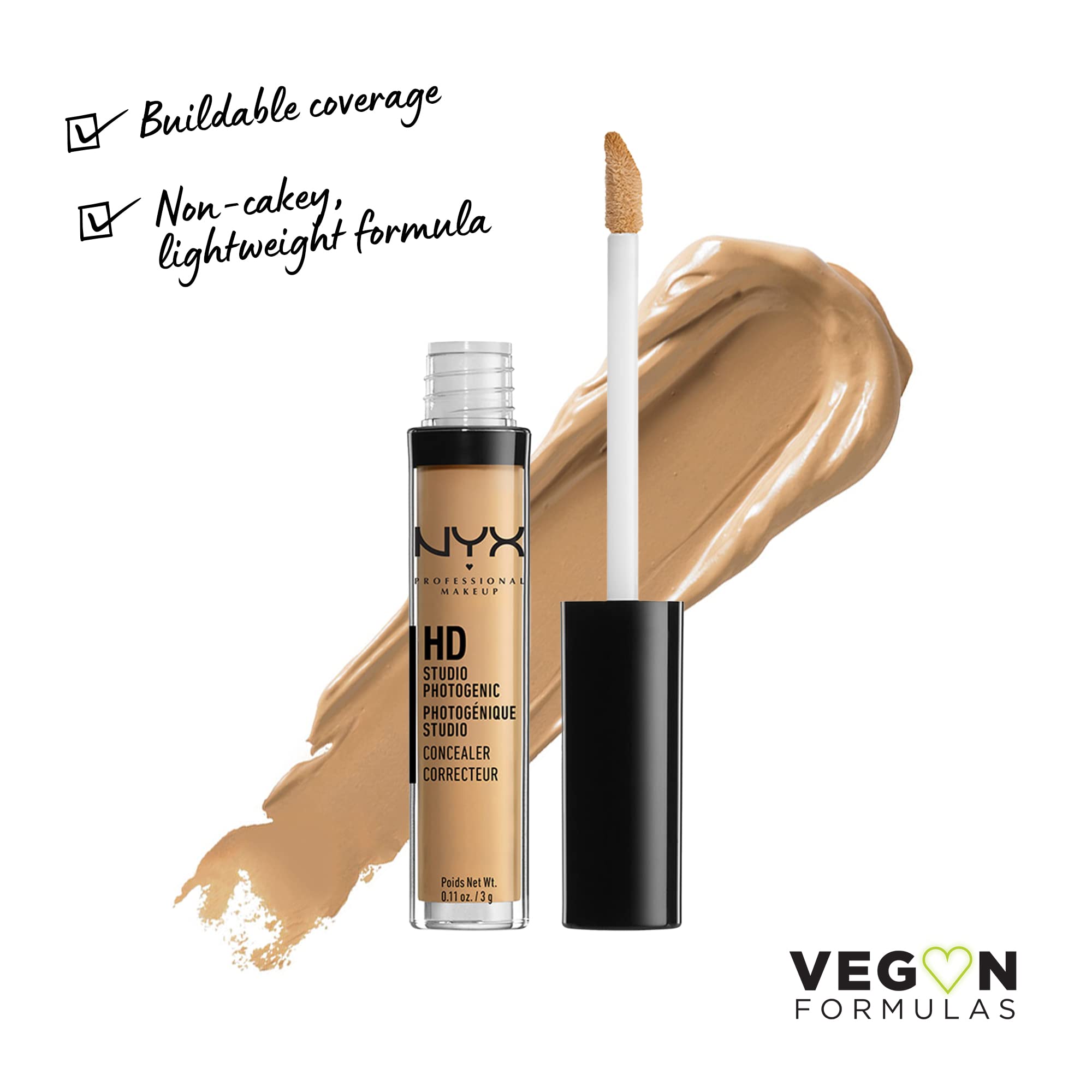 NYX PROFESSIONAL MAKEUP HD Studio Photogenic Concealer Wand, Medium Coverage - Caramel