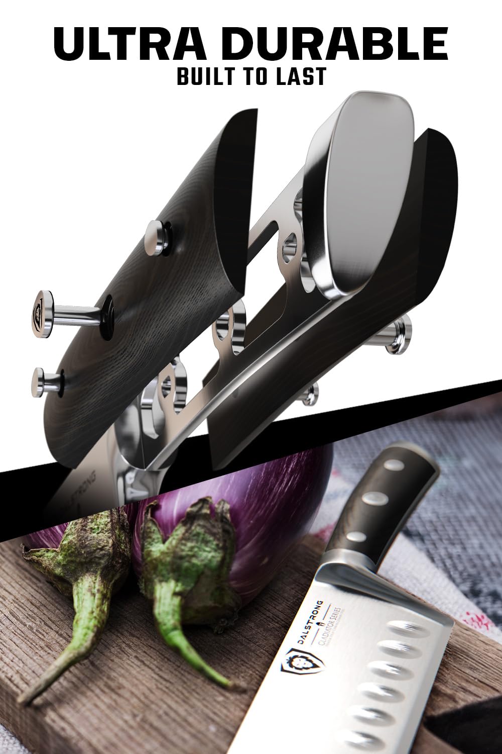 Dalstrong Nakiri Asian Vegetable Knife - 7" - Gladiator Series - Forged German High Carbon Steel - Black G10 Handle Kitchen Knife - Sheath Included - NSF Certified