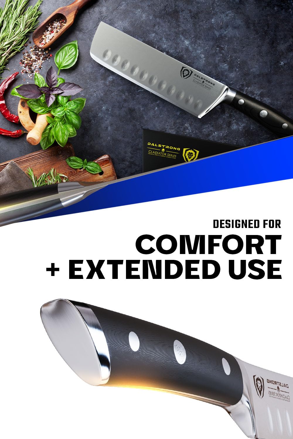 Dalstrong Nakiri Asian Vegetable Knife - 7" - Gladiator Series - Forged German High Carbon Steel - Black G10 Handle Kitchen Knife - Sheath Included - NSF Certified