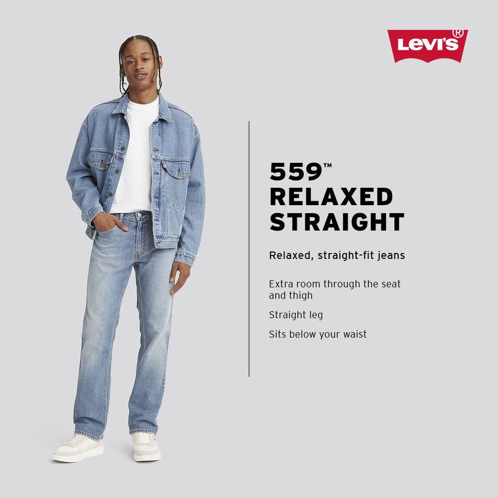 Levi's Men's 559 Relaxed Straight Jeans (Also Available in Big & Tall), Timberwolf Twill, 33W x 32L