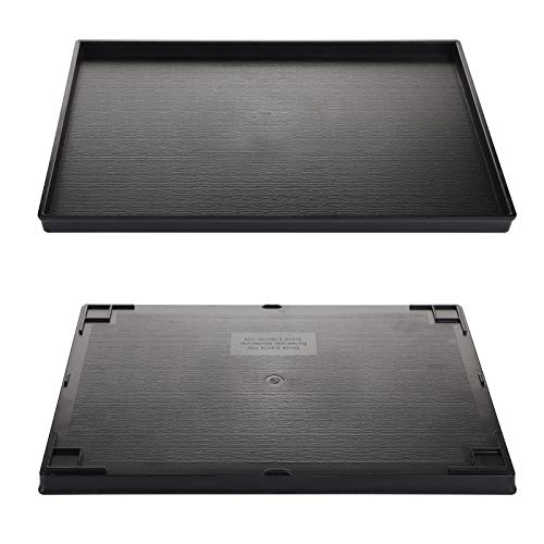 Cedilis 2 Pack Rectangular Serving Trays, Non-Slip Multi-Purpose Plastic Tray for Coffee Table, Kitchen, Parties